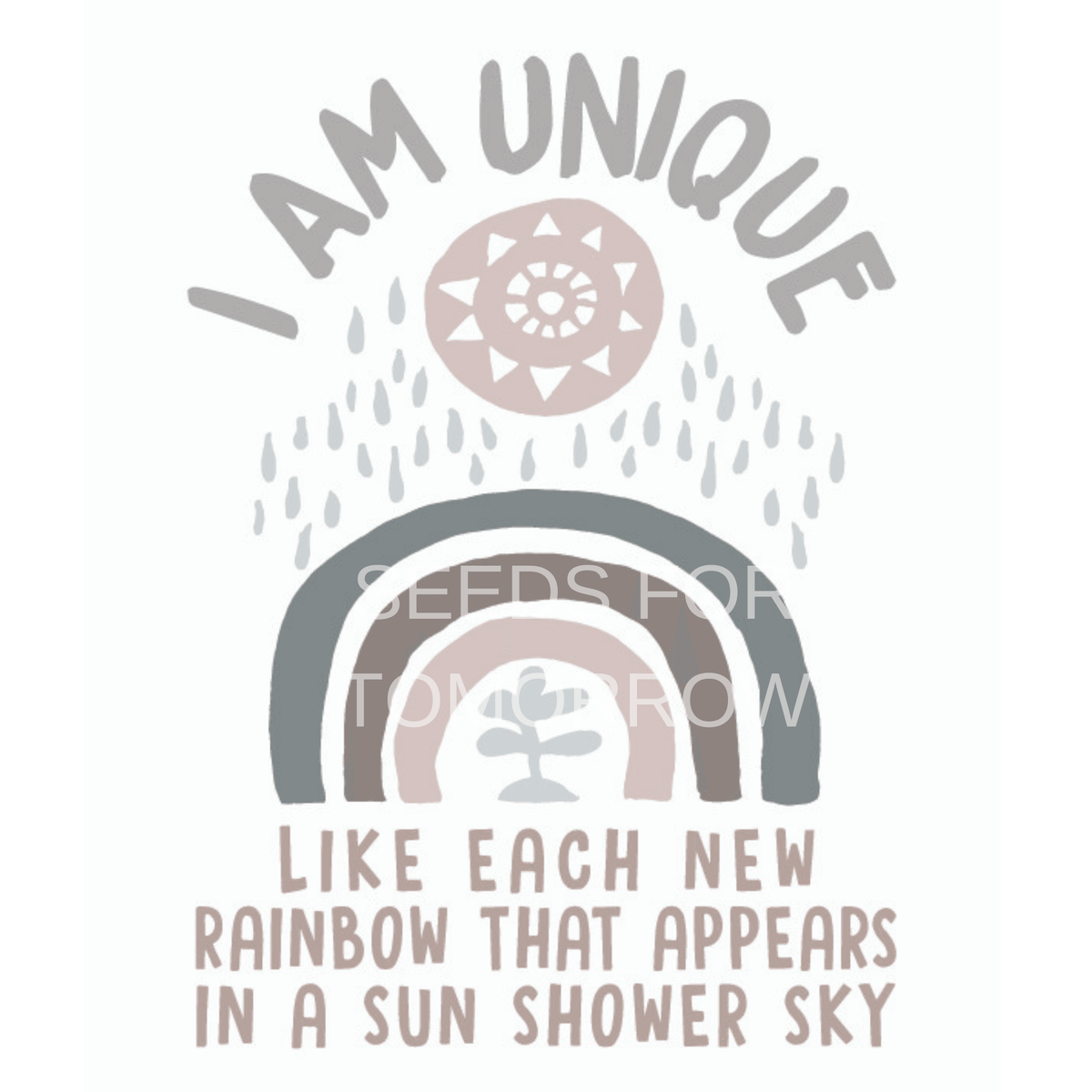 I Am Unique - colour affirmation