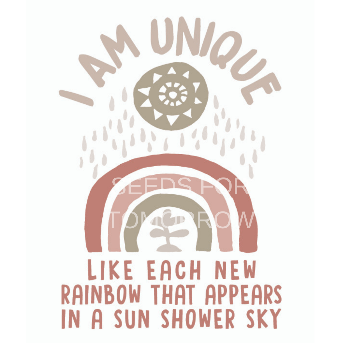 I Am Unique - colour affirmation